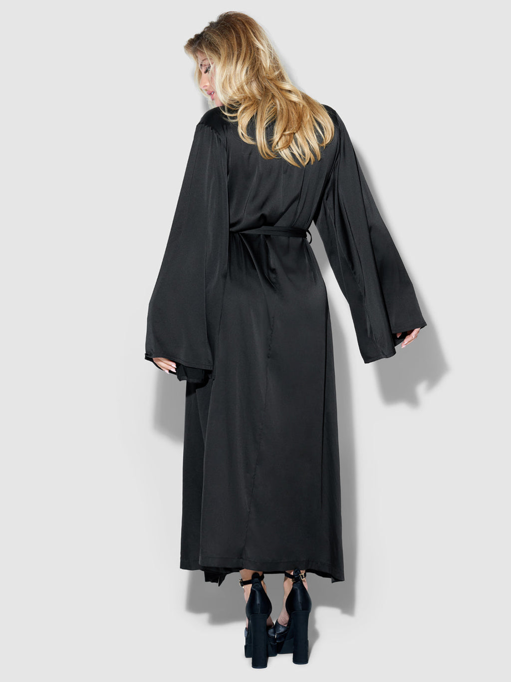 Petra Satin Long Robe – Frederick's of Hollywood