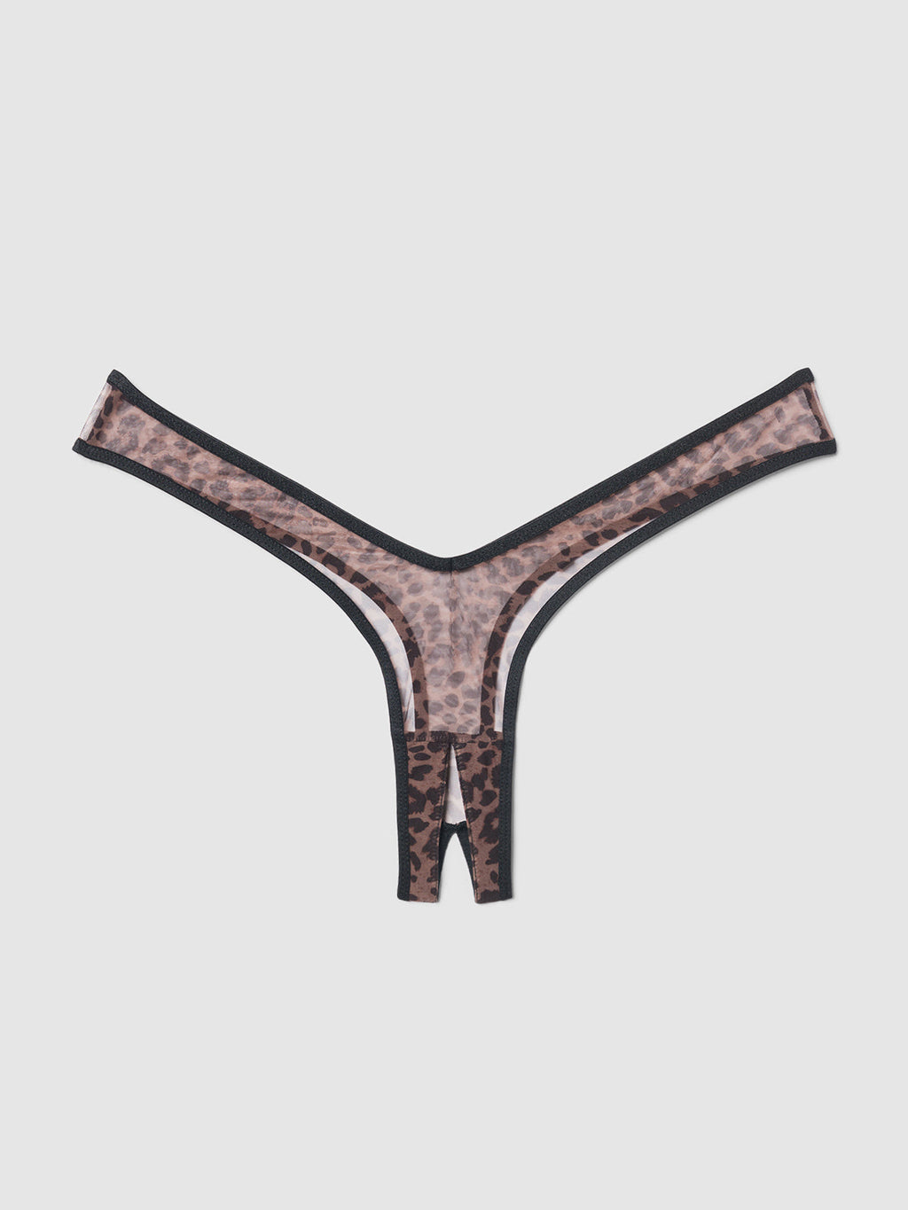 Alanza Ultra Fine Mesh Open Crotch Thong with Garters - Fredericks of ...